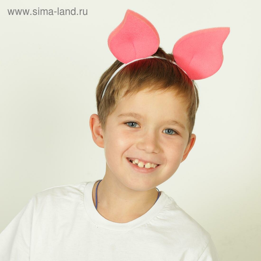 Ободок Страна Карнавалия «Уши поросенка», универсальный, розовый