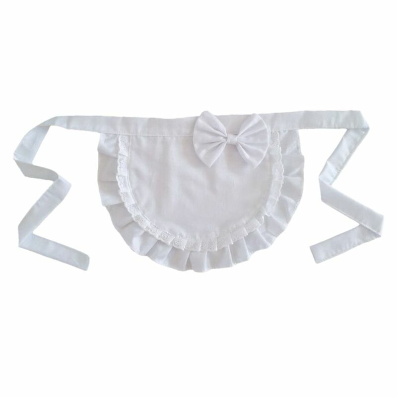 Фартук с рюшами для женщин, - Хлопок чистый белый B