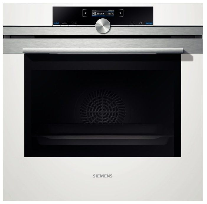 Духовой шкаф электрический Siemens HB634GBW1, белый/серебристый