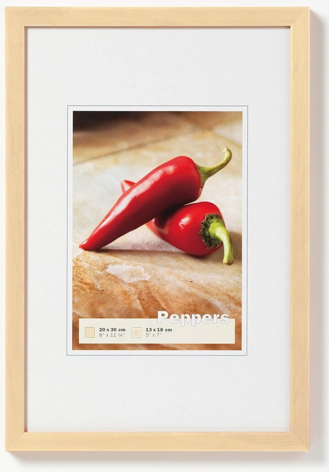 Фоторамка Walther Peppers 10x15, дерево/стекло, бежевый (BP 015 W)