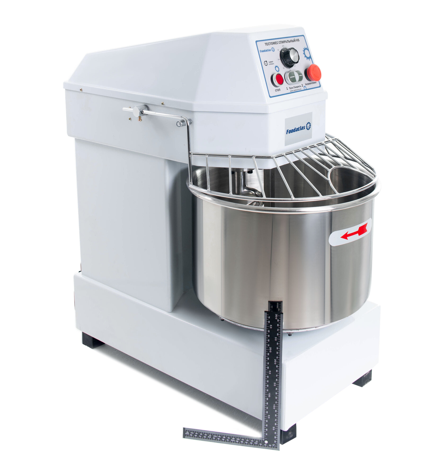 Тестомес Foodatlas HS-30 Eco, спиральный, 30 л, 220 В, белый