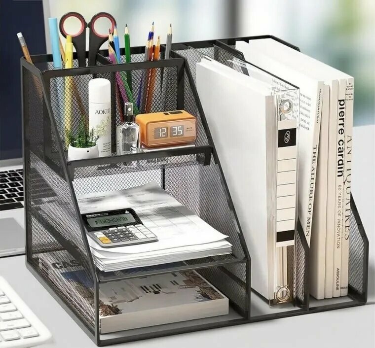 Лоток для бумаг металлический вертикальный, органайзер для, стойка для A4-размерных документов