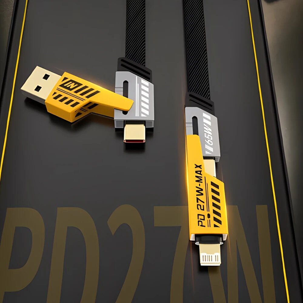 USB-кабель 4-в-1 С Быстрой Зарядкой PD27W И Передачей Данных Для iPhone, Samsung