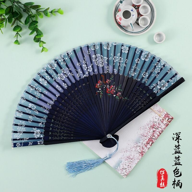 Традиционный китайский стиль веера, складной веер, ханьфу, женский чонсам, танцевальный, для детей и студентов, летний портативный маленький