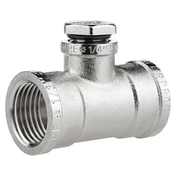 Тройник под манометр MPF 1/2"х1/4"х1/2" ВР латунь