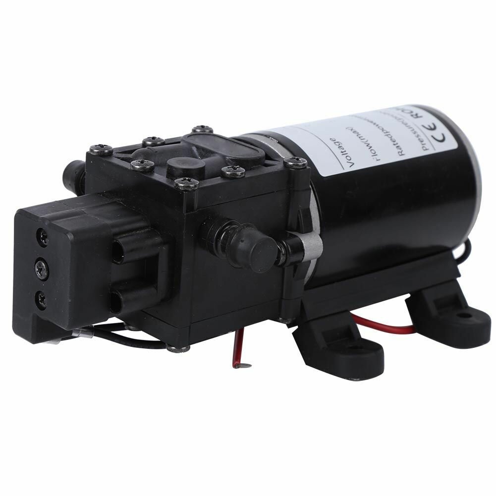 Интеллектуальный диафрагменный насос высокого давления DC12V 120W 7л/мин 10мм выход воды направо 18V мотор, программируемый и многофункциональный