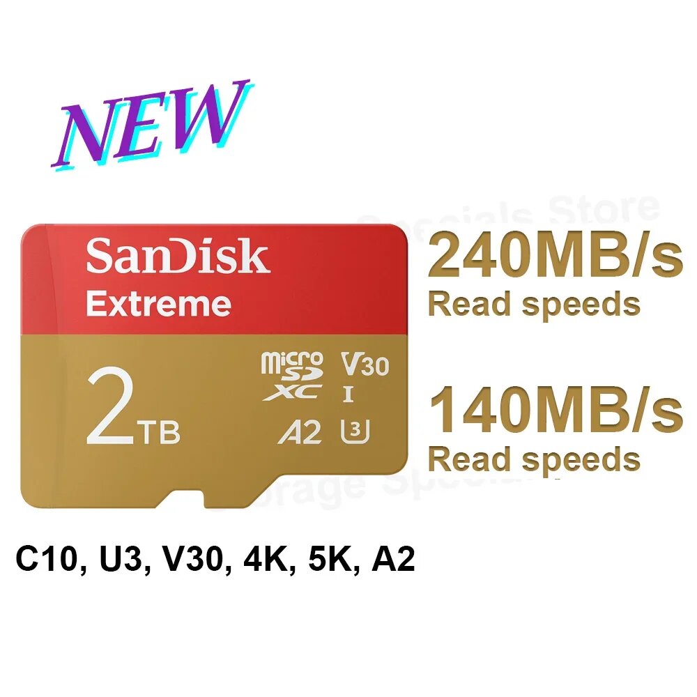 SanDisk Extreme 2TB MicroSD карта памяти A2 V30