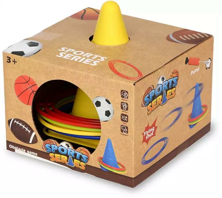 Кольцеброс КНР сигнальный конус 4 шт, диски 4 шт, мяч, насос