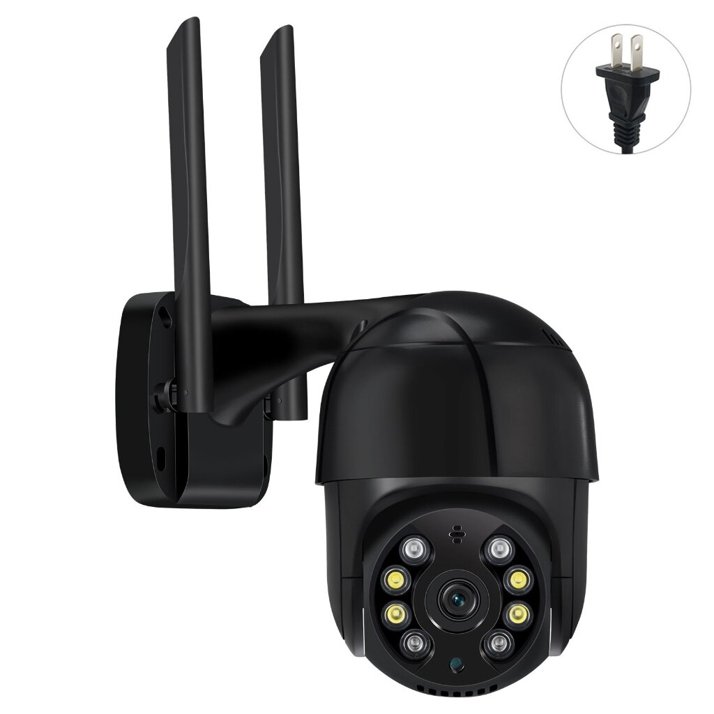 Outdoor PTZ Security Camera, 1080P Home 2.4Ghz WiFi IP Wireless Camera, Two Way Audios Motion Detection Night-Visions