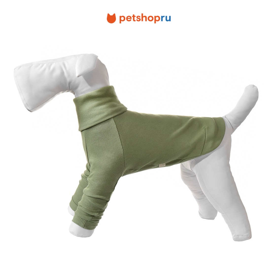 Lelap одежда Водолазка "Long" для собак, фисташковый, M, спинка 39-43 см