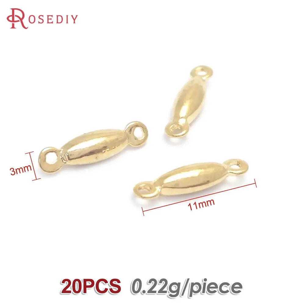 Подвески для сережек-стержней Rosediy латунные золотистого цвета