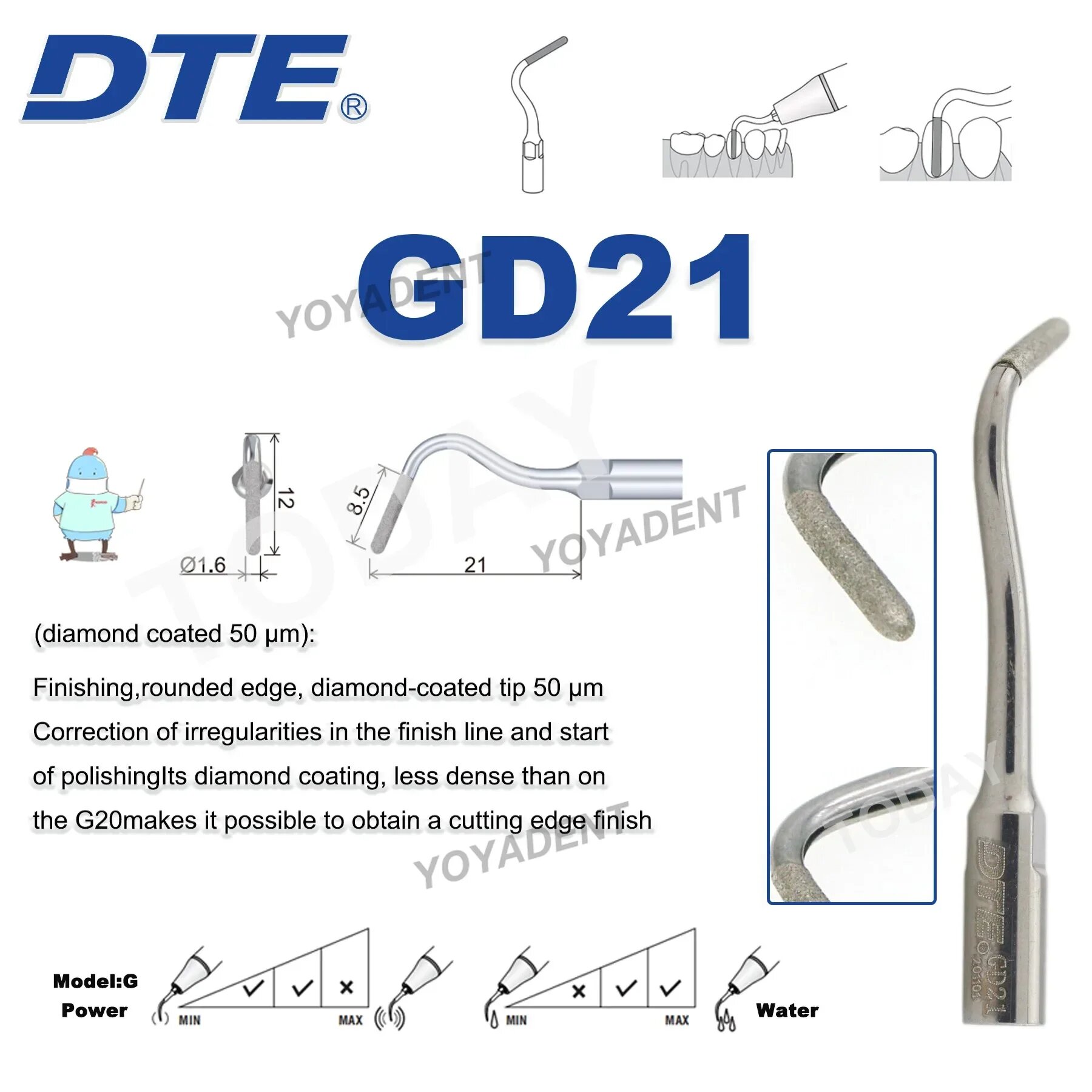 Наконечник DTE GD21 для скалера, 1шт