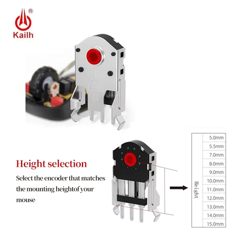 Колесо прокрутки мыши Kailh Decoder 11mm красный