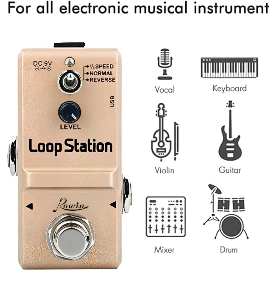 Rowin Mini Loop Station 48K Looper Pedal — фото 1