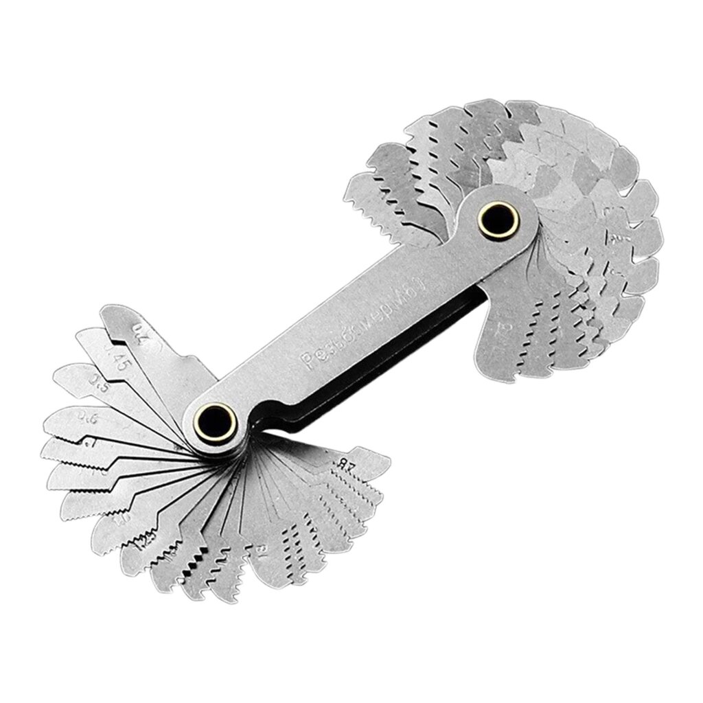 Инструмент для измерения образца резьбы, зубчатый манометр, измерительный инструмент-40шт Метрический + имперский