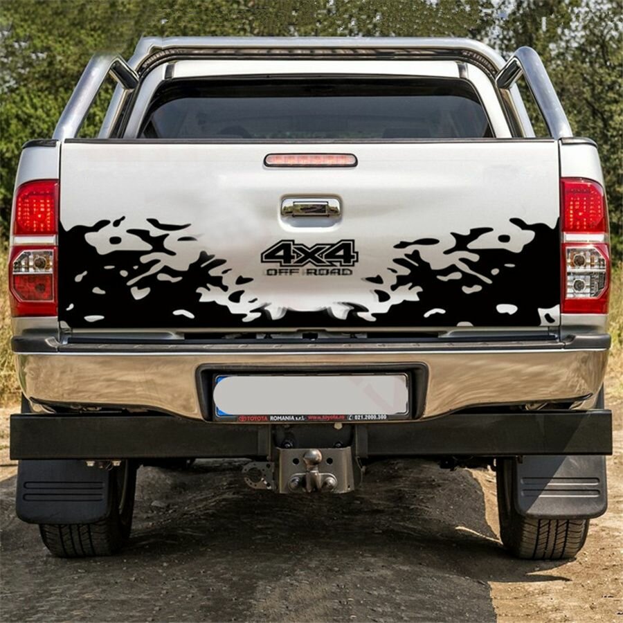 Стикеры для оформления бортовой платформы 4X4 OFF ROAD, графические виниловые наклейки для пикапа