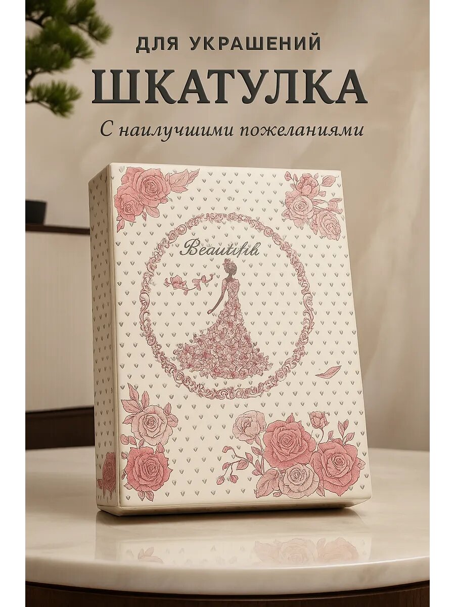Шкатулка для украшений и мелочей подарочная