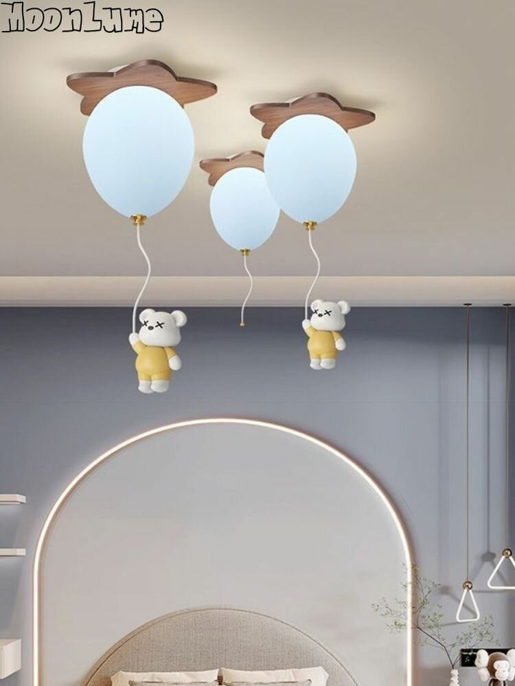 Креативная люстра в форме медведя в виде воздушного шара