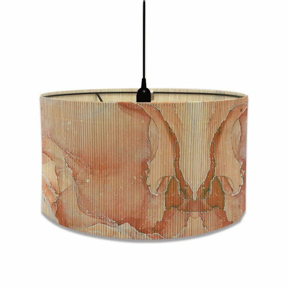 Современный круглый абажур для настольной лампы торшера подвесной потолочный настенный мрамор бамбук дерево диаметр 30 см