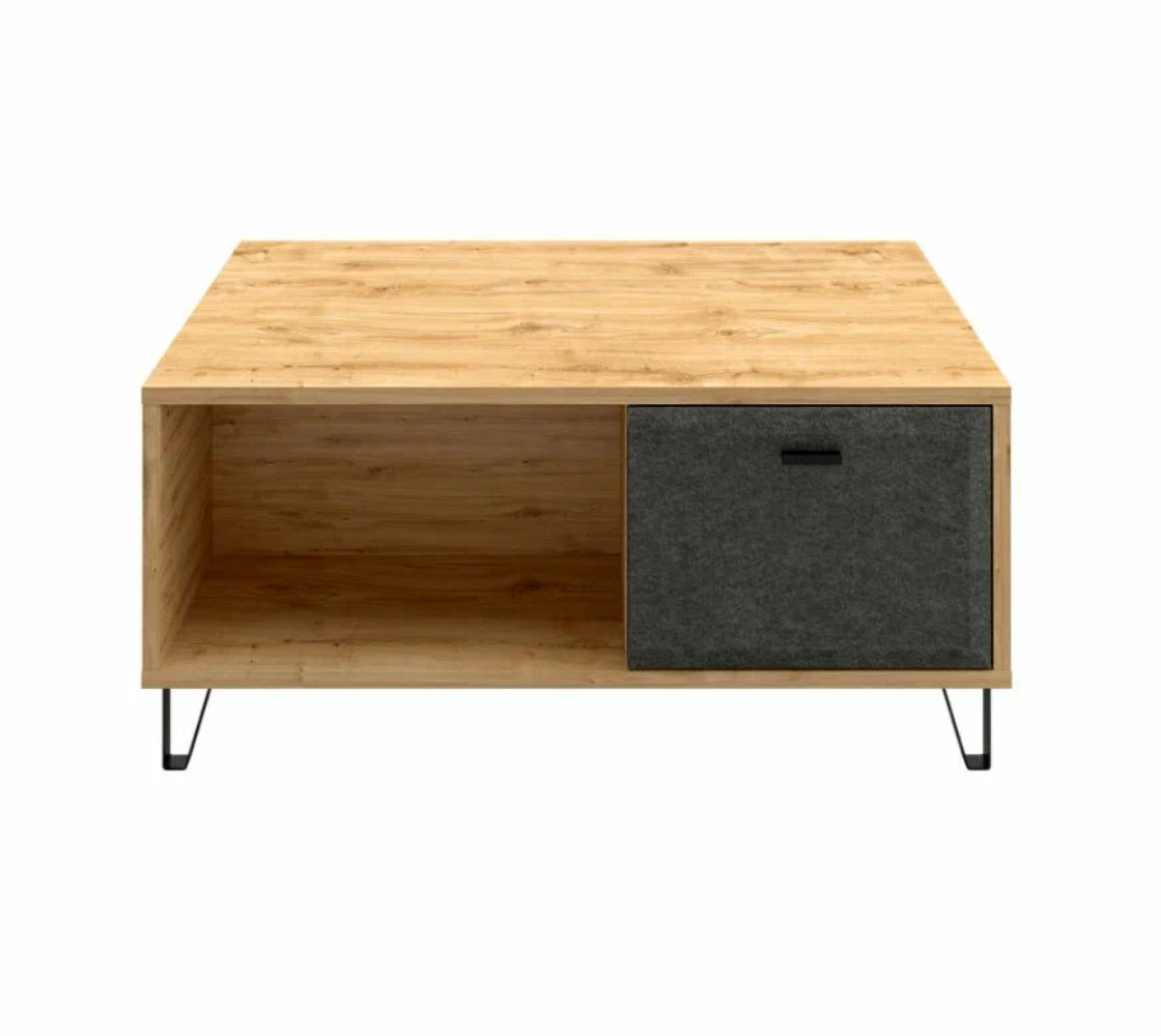 Стол журнальный БРВ-Мебель Grace LAW2D, цвет: дуб наварра/графит