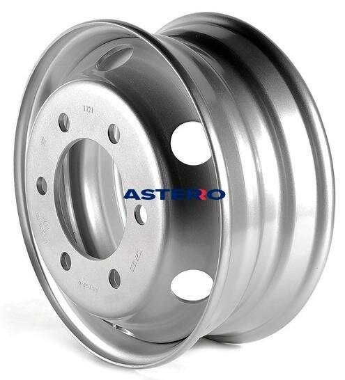 Диск автомобильный стальной Asterro 17.5x6 6x222.25 et117 dia161 Серебристый