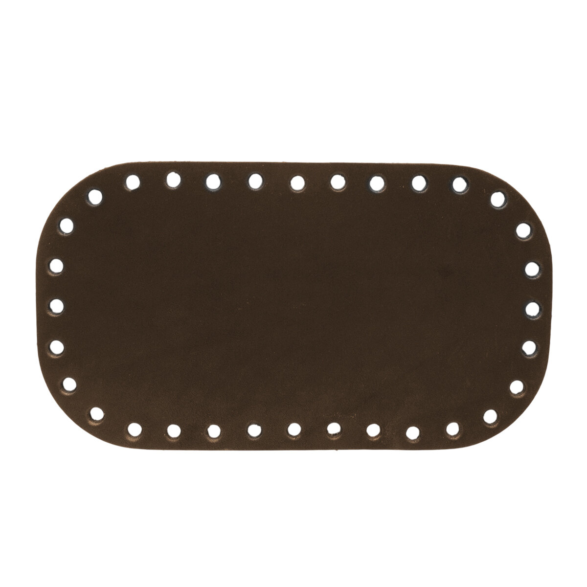 Дно для сумки 21,6см*12,2см, дизайн №501, 100% кожа (темно-коричневый)