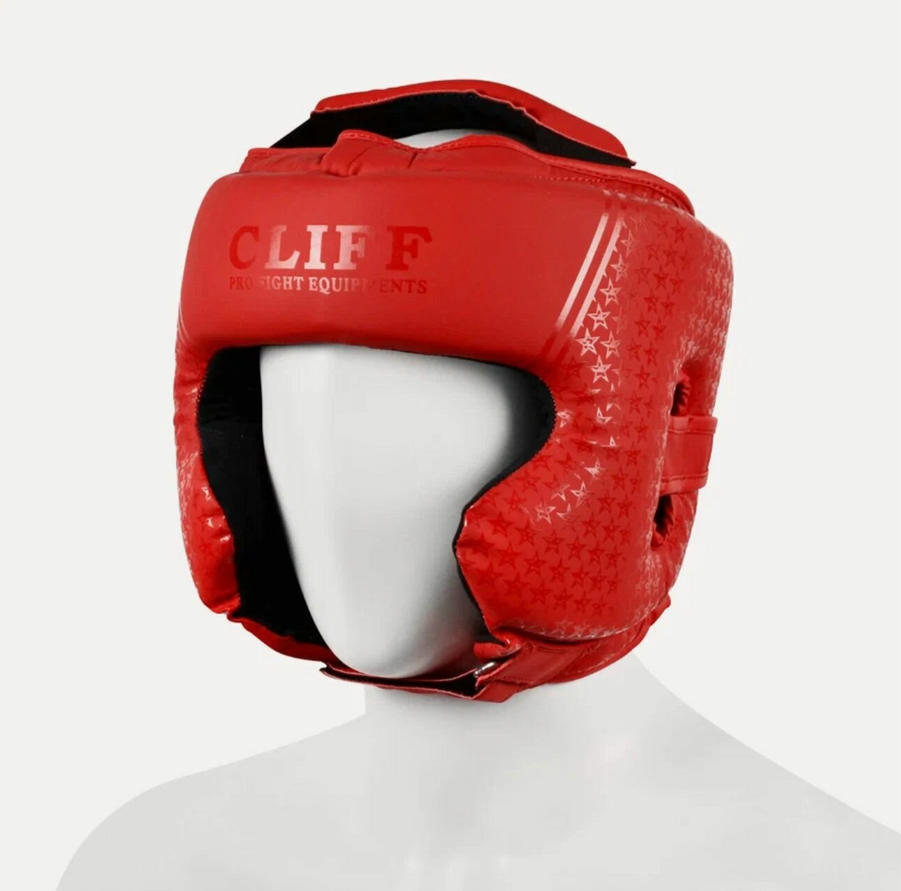 Шлем для единоборств CF-02 матовый с верхом FLEX, закрытый, цвет: красный, размер: S