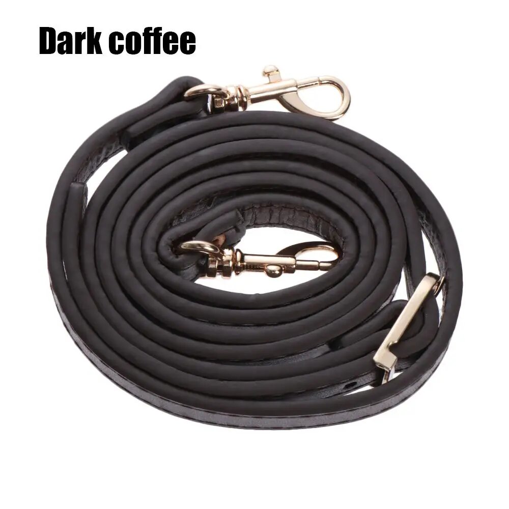 Кожаный ремешок для сумки Dark coffee, 120 см