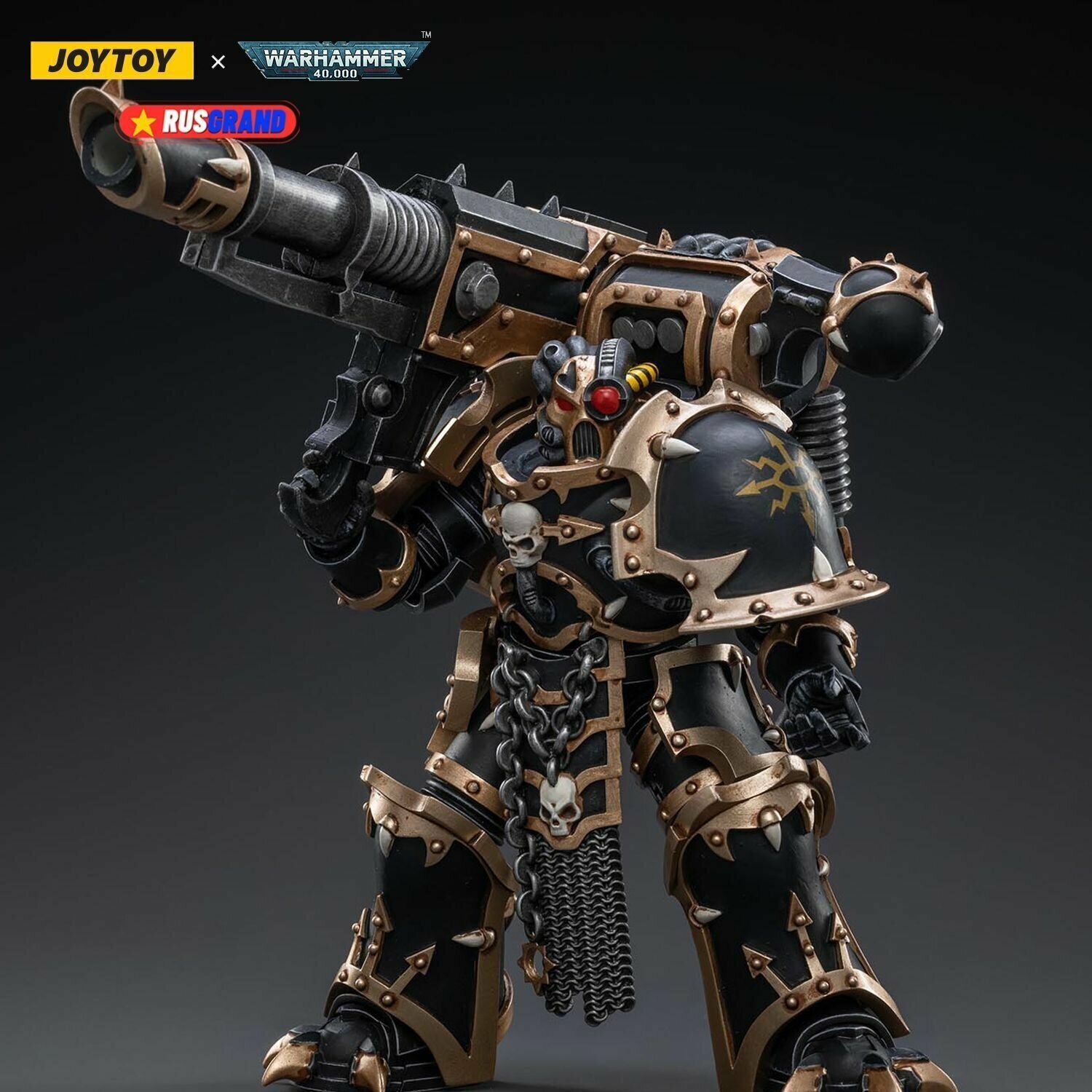 Подвижная фигурка Вархаммер 40000 Пехотинец Разорителей Черного Легиона (Warhammer 40k Black Legion Havocs Marine 02)