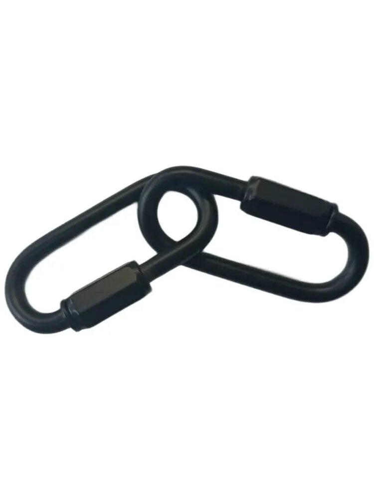 Карабин винтовой 43*20 мм комплект 2 штуки декоративный цвет чёрный