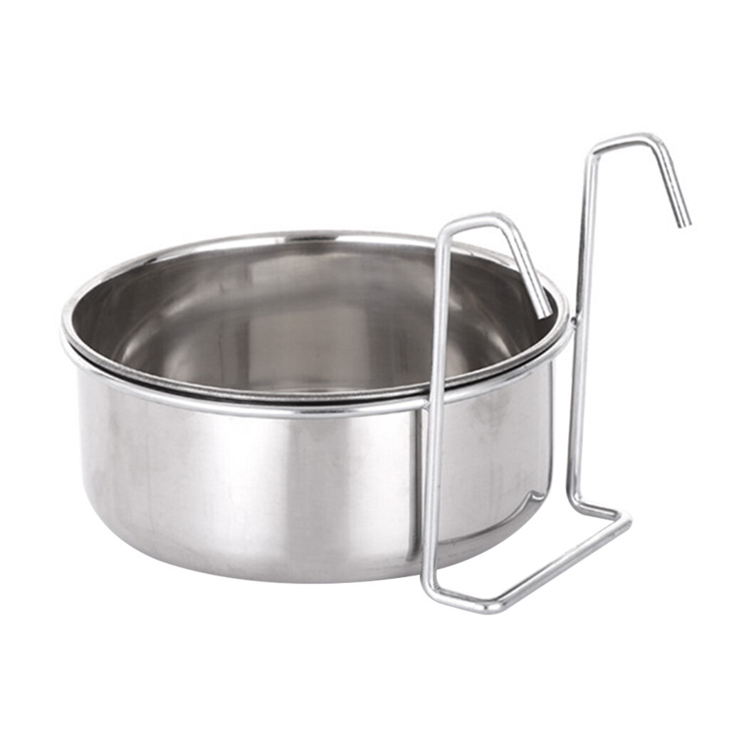 Подвесные миски для собак и кошек из нержавеющей стали для клеток, вольеров и ящиков, различные размеры