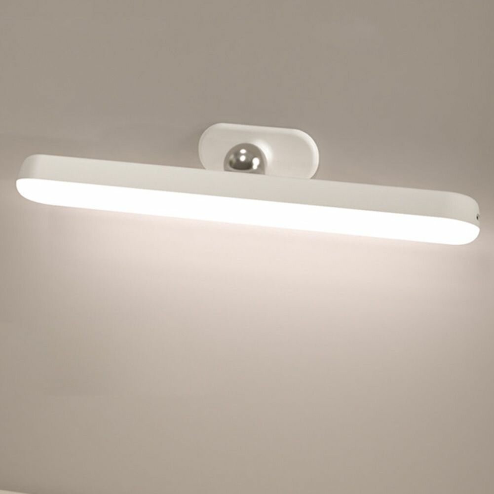 Еспроводное зеркало для макияжа с зарядкой через USB, светодиодный светильник для защиты глаз, регулируемая яркость цвета и угол наклона для домашней ванной комнаты