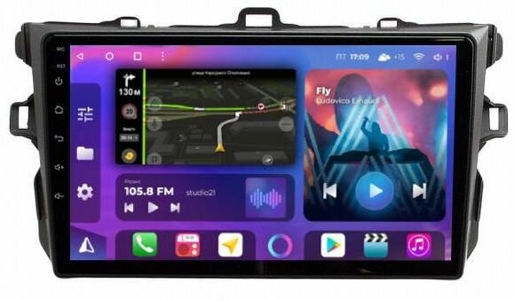Магнитола Тойота Королла FarCar (Toyota Corolla) 2007-2012 на Android 12 - 9 дюймов