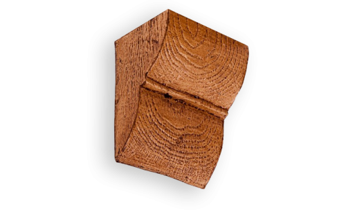 Консоль из Полиуретана Уникс Классика К3 Орех Д200хШ200хВ230 мм Умеренная Обработка Топором.