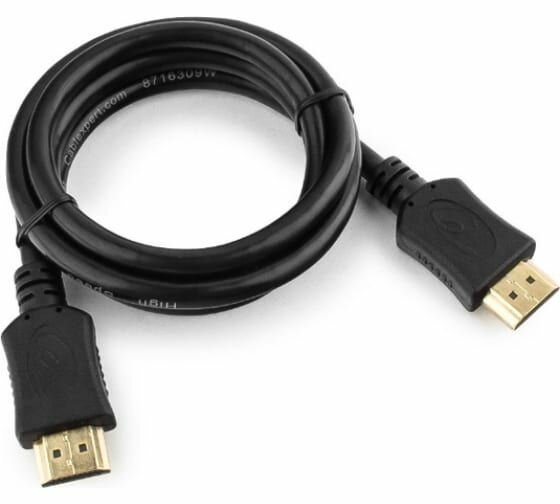 Кабель Cablexpert серия Light HDMI v2.0, 19M/19M, 1м, позол. разъемы, экран, черный CC-HDMI4L-1M