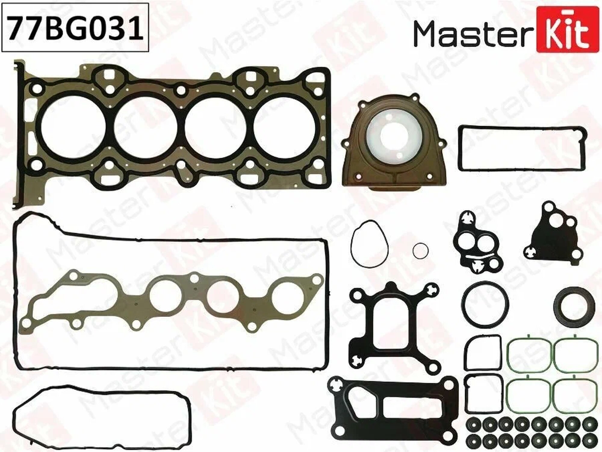 Полный комплект прокладок ДВС Mazda 5/6(L813/L823) Ford Mondeo(CGBA/CGBB) 1.8i 16V 00-07, MASTERKIT 77BG031
