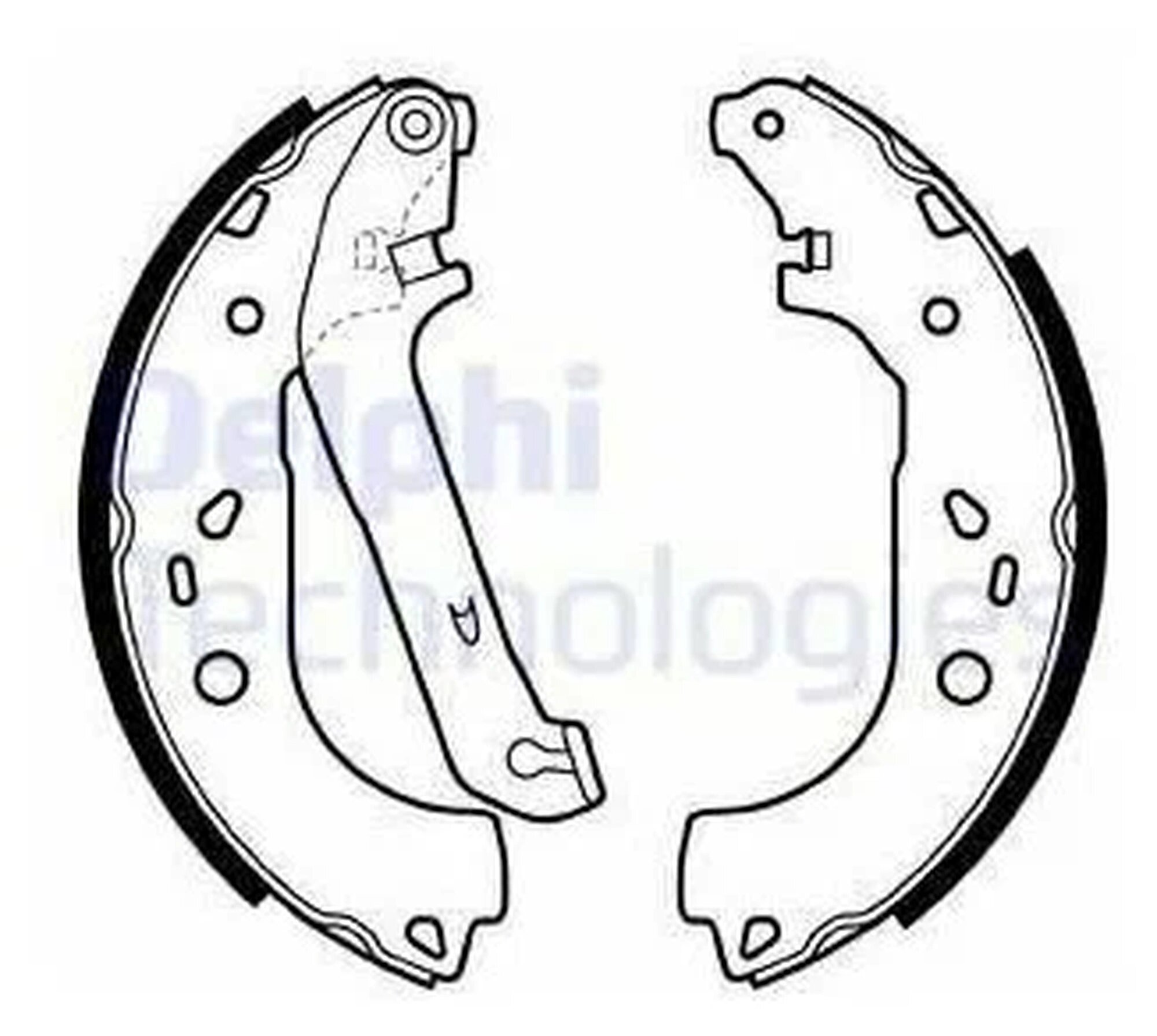 Колодки тормозные барабанные, DELPHI LS1983