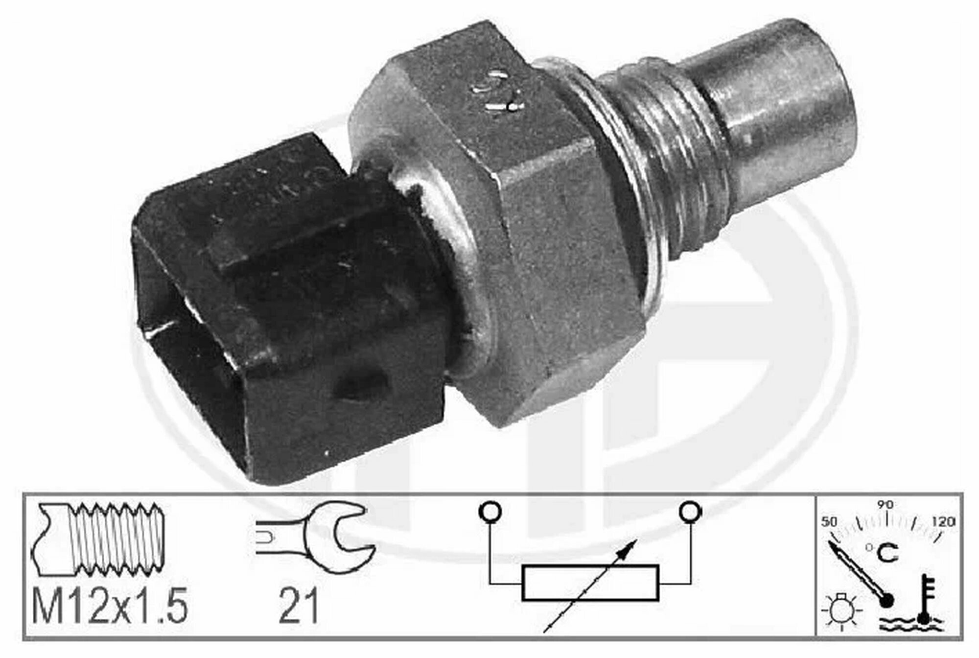 Датчик, температура ОЖ CHEVROLET AVEO, DAEWOO MATIZ 05->, ERA, 330651
