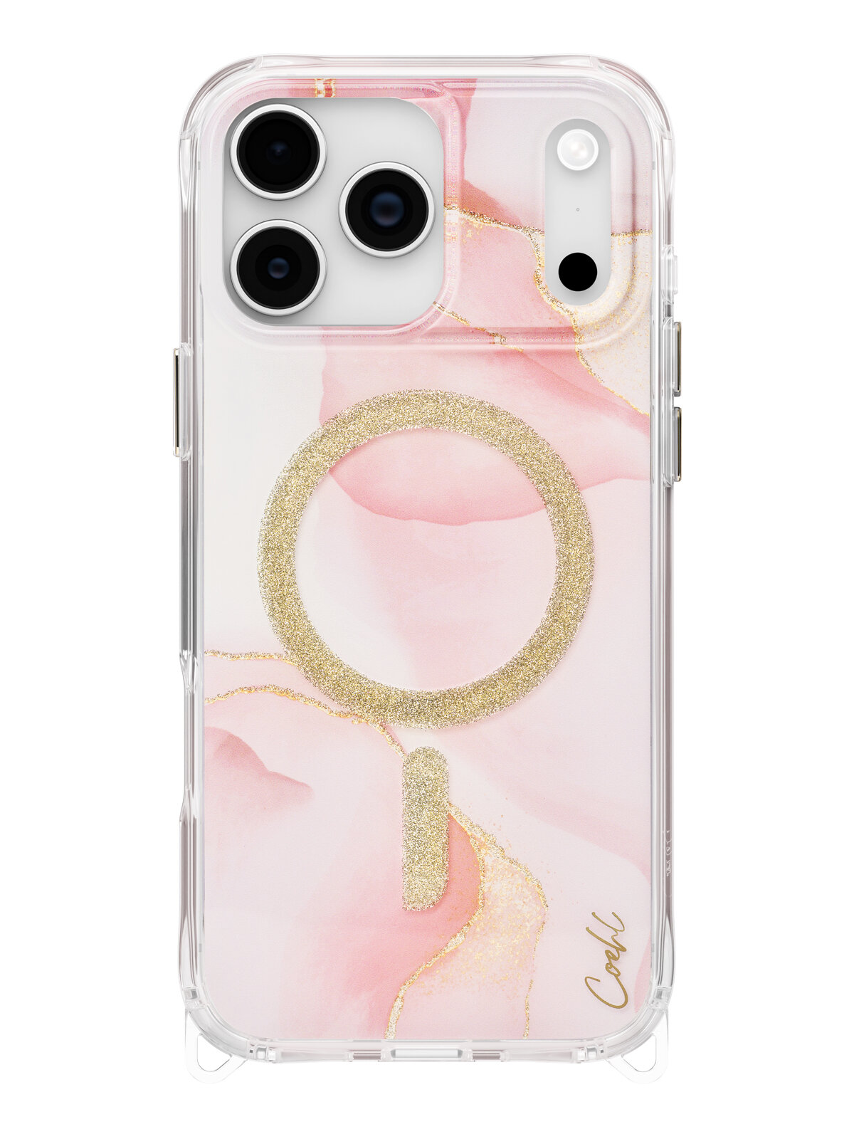 Чехол Uniq на iPhone 17 Pro Max, COEHL Aeris с принтом IML, с магнитами MagSafe, розовый