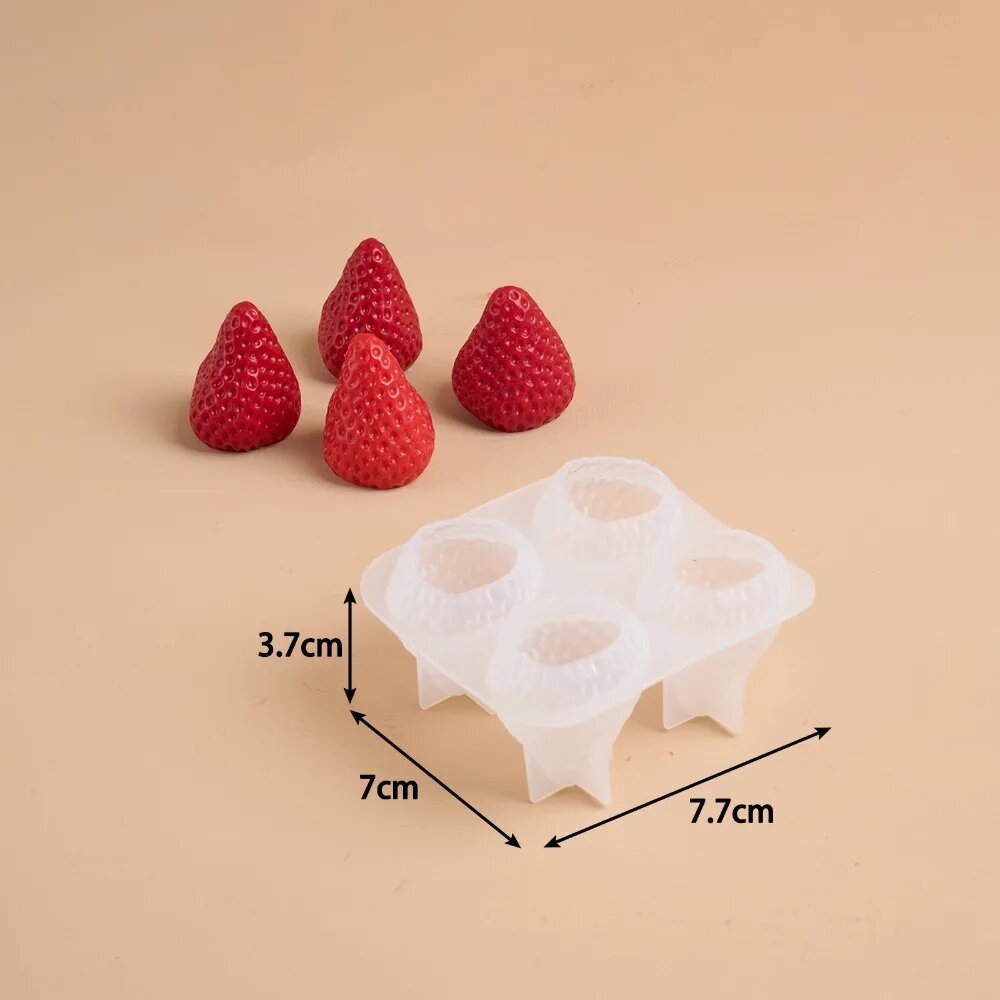 Силиконовая форма для клубники, 4 шт, M-4pcs