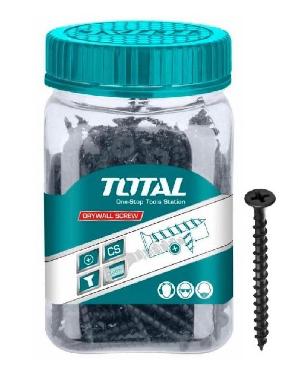 Саморезы TOTAL WJDS4206311, для гипсокартона, черно-серые, 100 шт