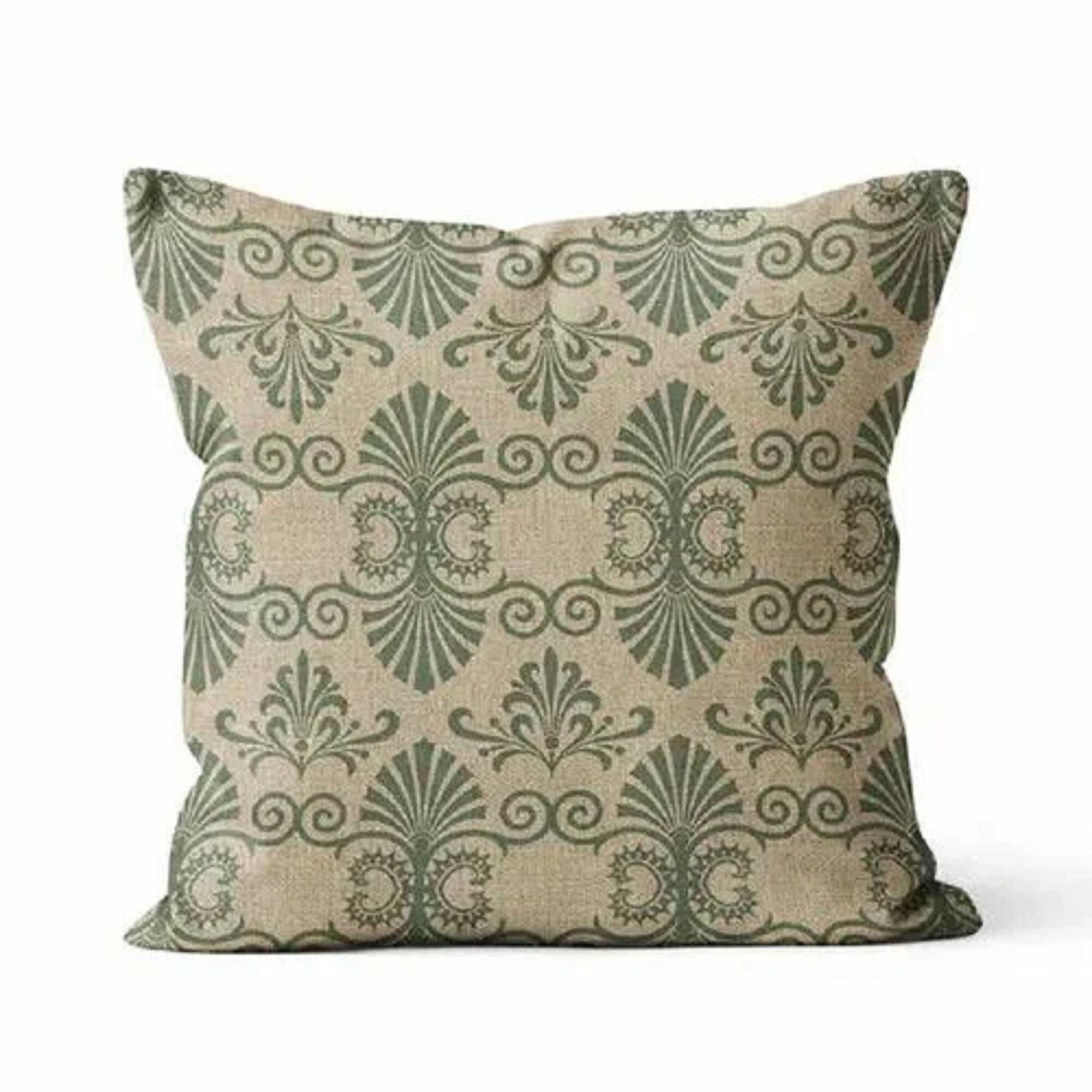 Чехол для подушки для сада и улицы Халва ракушки на бежевом 45х45 Оксфорд 600D