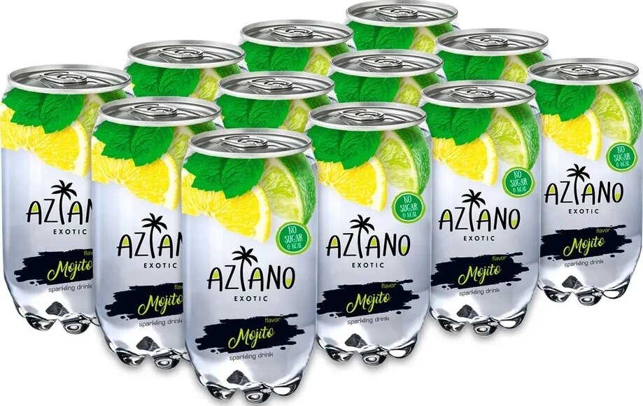 Aziano Mojito (Мохито) 0,35л./12шт. Aziano Напиток газированный Китай