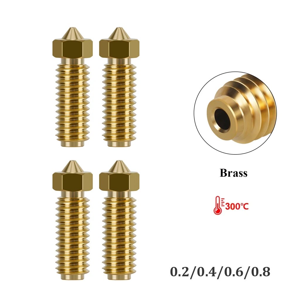 Насадки для 3D-принтера Anycubic Kobra S1, Brass, 0.2/0.4/0.6/0.8