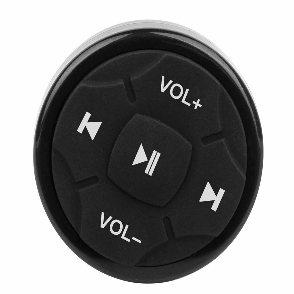 Беспроводной Bluetooth пульт для телефона на руль автомобиля, круглый медиа‑контроллер 5 кнопок (громкость, треки, play)