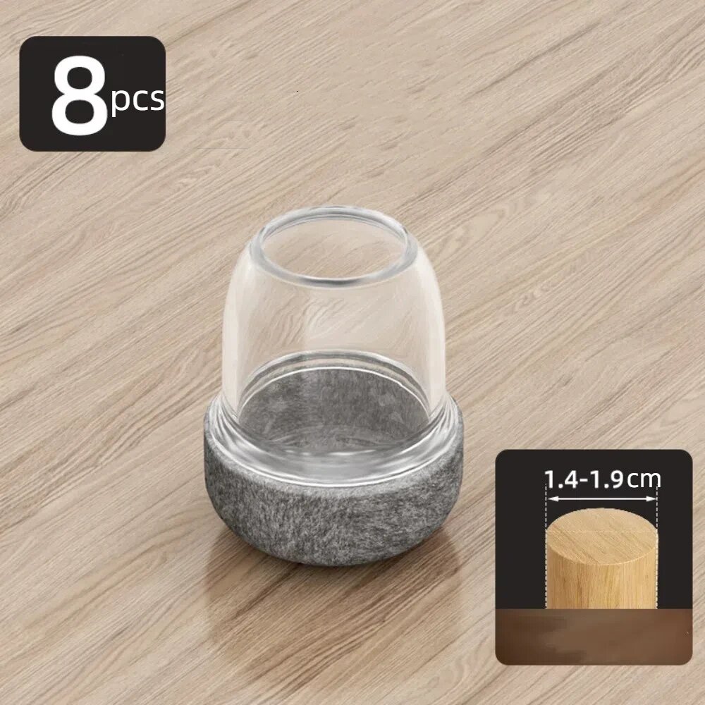 8 шт. фетровые колпачки на ножки стула, Grey 14-19mm