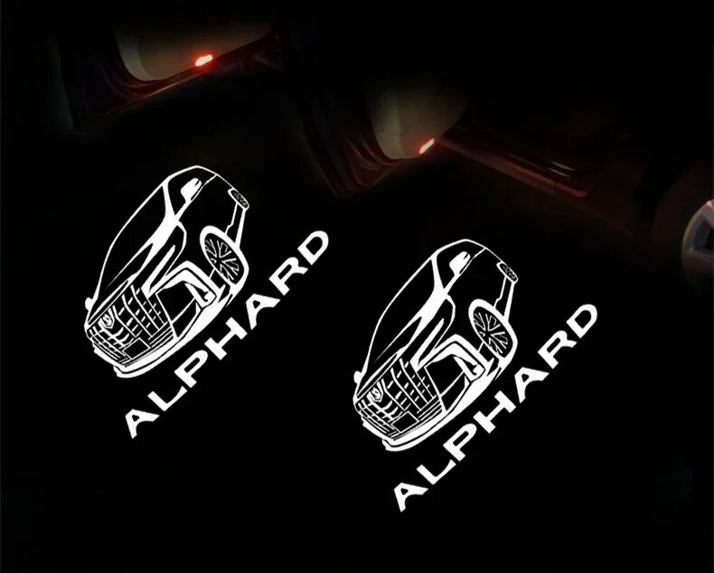 Призрак для Toyota Alphard Badge Light 2 шт. Vellfire дверной светильник For Alphard Logo