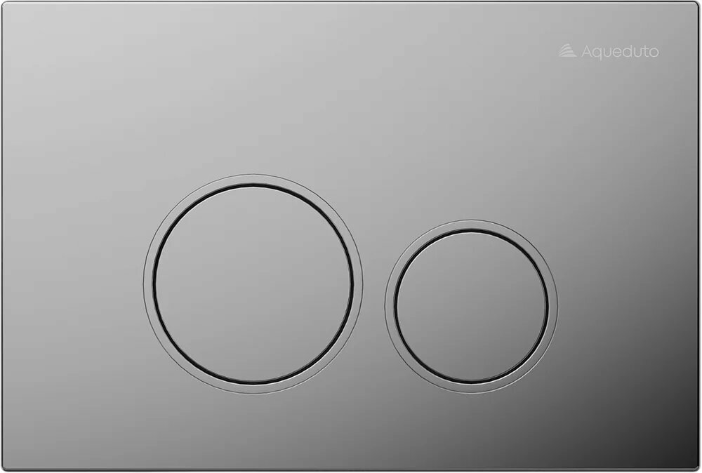 Кнопка смыва для унитаза Aqueduto Circulo CIR0100 хром, глянцевая, кнопка для инсталляции, двойной смыв