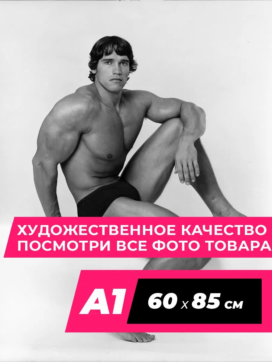Постер Шварценеггер Арнольд на стену 8 A1, матовая фотобумага премиум качества