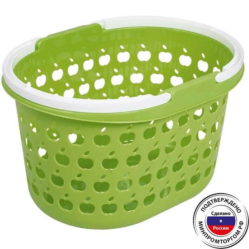 Корзина Полимербыт Стайл, для хранения овощей и фруктов, с вентиляцией, 10.5 л С834